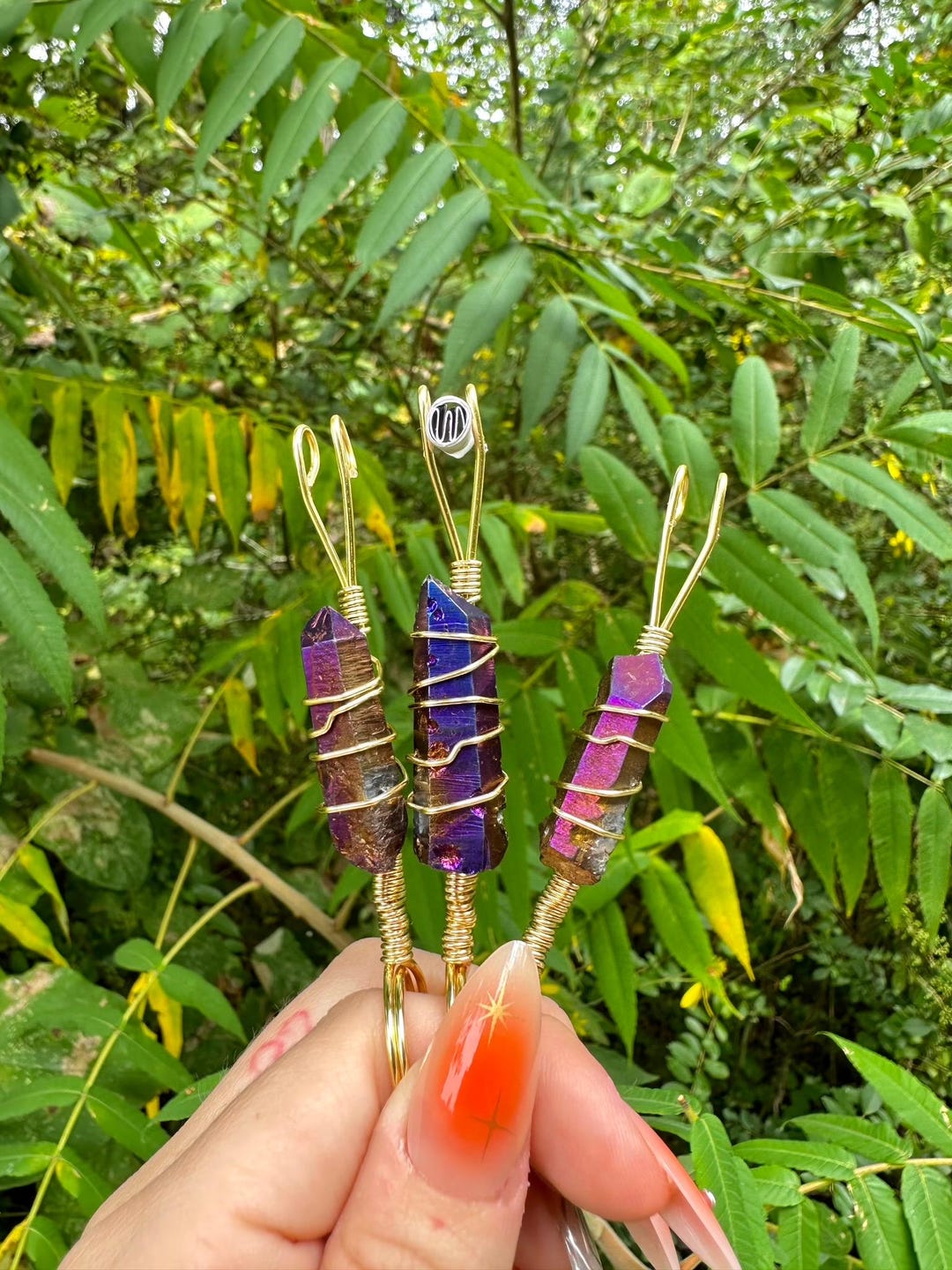 Purple and Gold Titanium Quartz Cigarette Holder | Purple Quartz ...