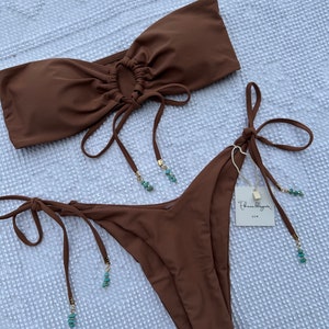 Strapless Gemstone Bikini Set | Turquoise Bikini Set | Multi Gemstone ...