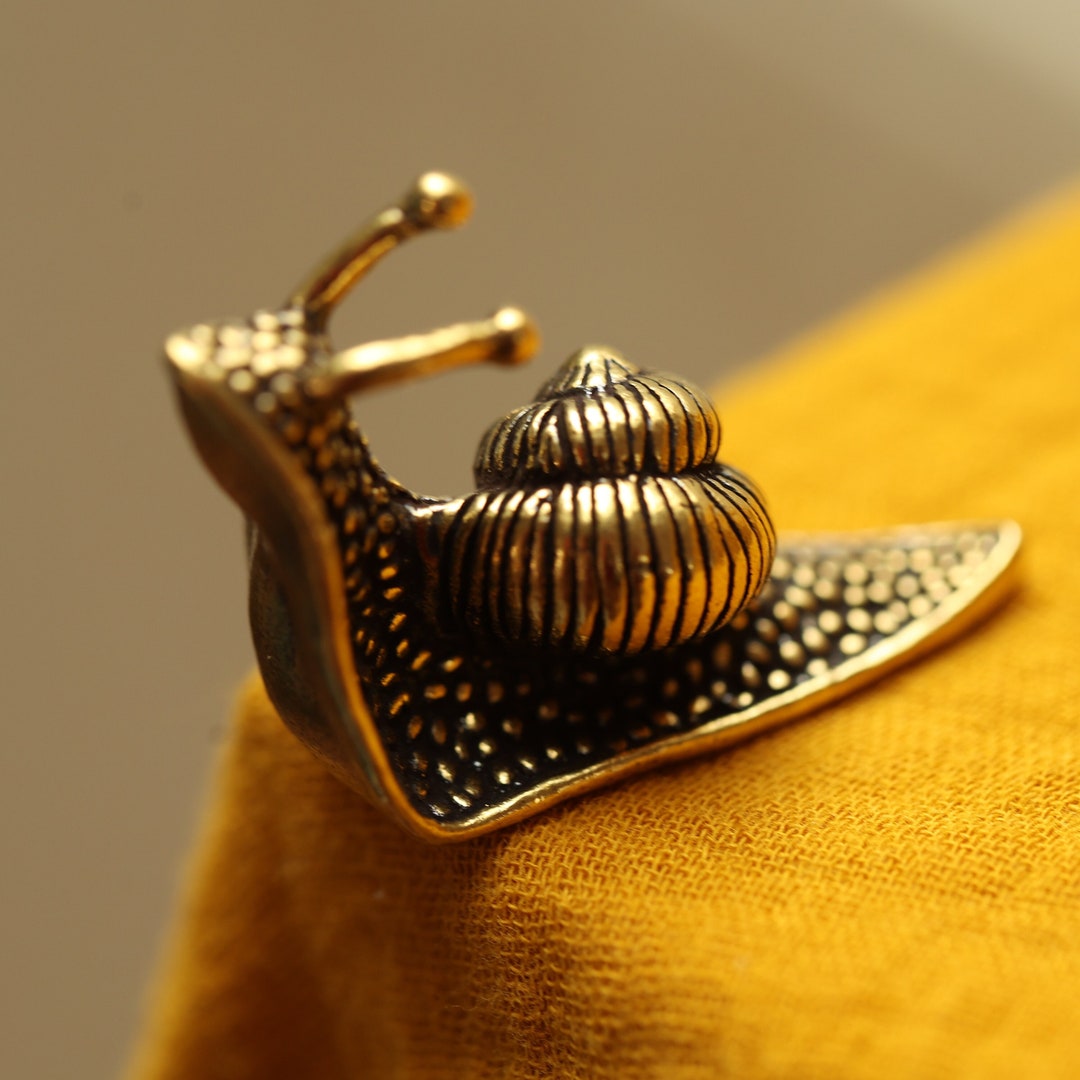 Vintage Brass Snail Mini Sculpture Figure Ornament Gift Friends Family ...