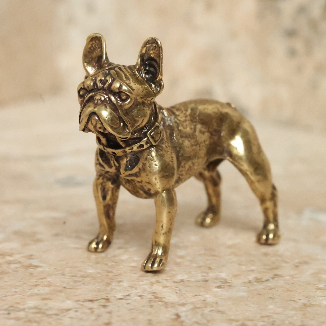 Bulldog French Vintage Brass French Statue Brass Solid Brass French ...