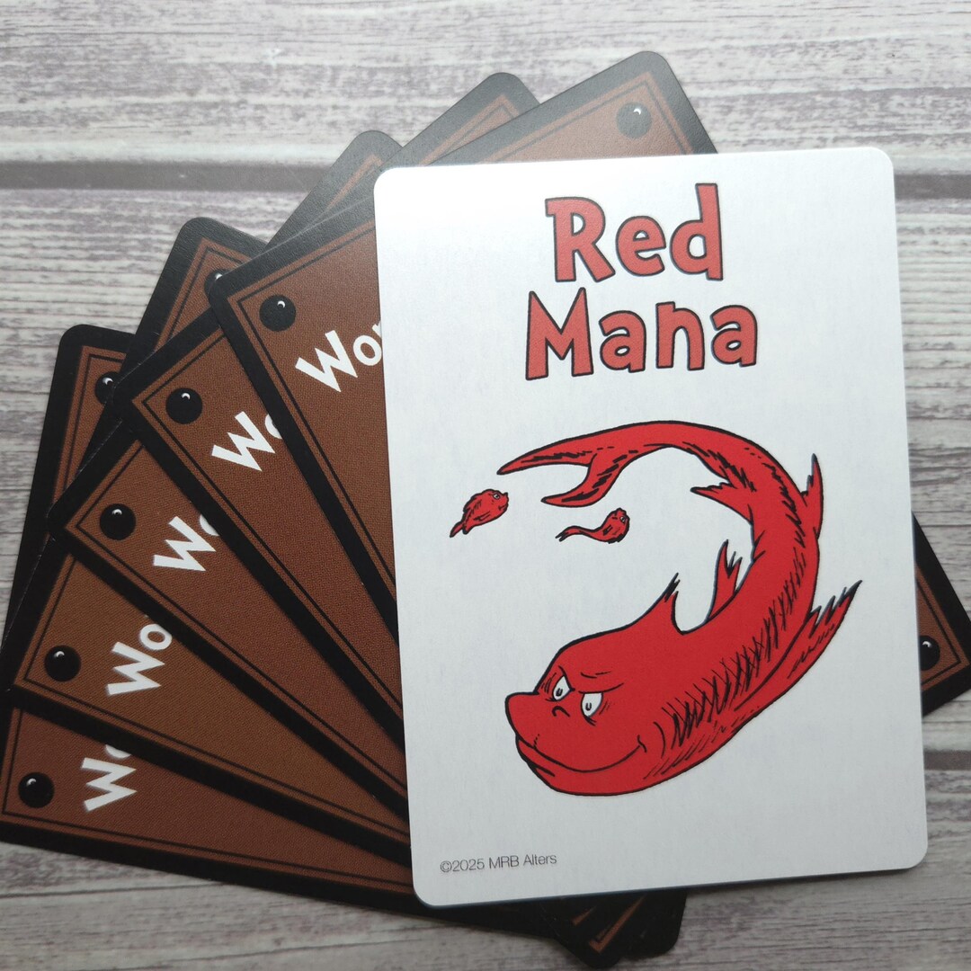 Whimsical Red Mana Tracker Cards for MTG Illustrated by MRB Alters ...