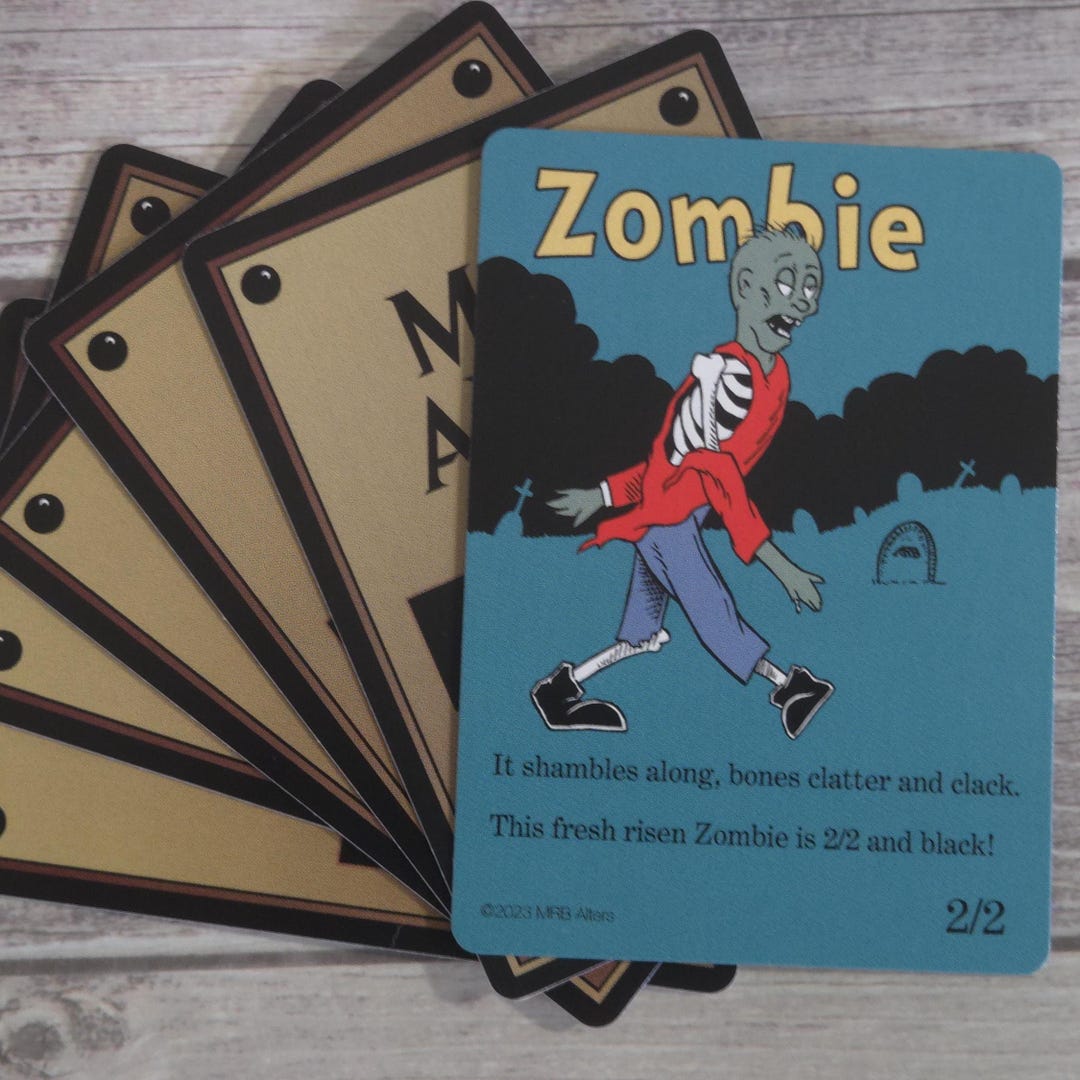 Whimsical Zombie Tokens (walking) Card for MTG Illustrated by MRB ...