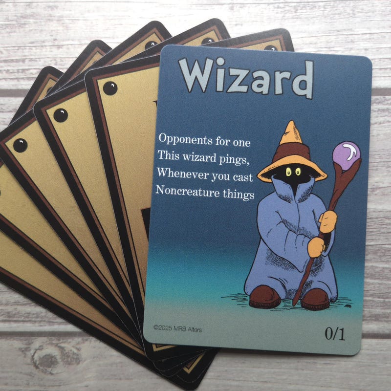 Black Wizard Mtg Token - Etsy