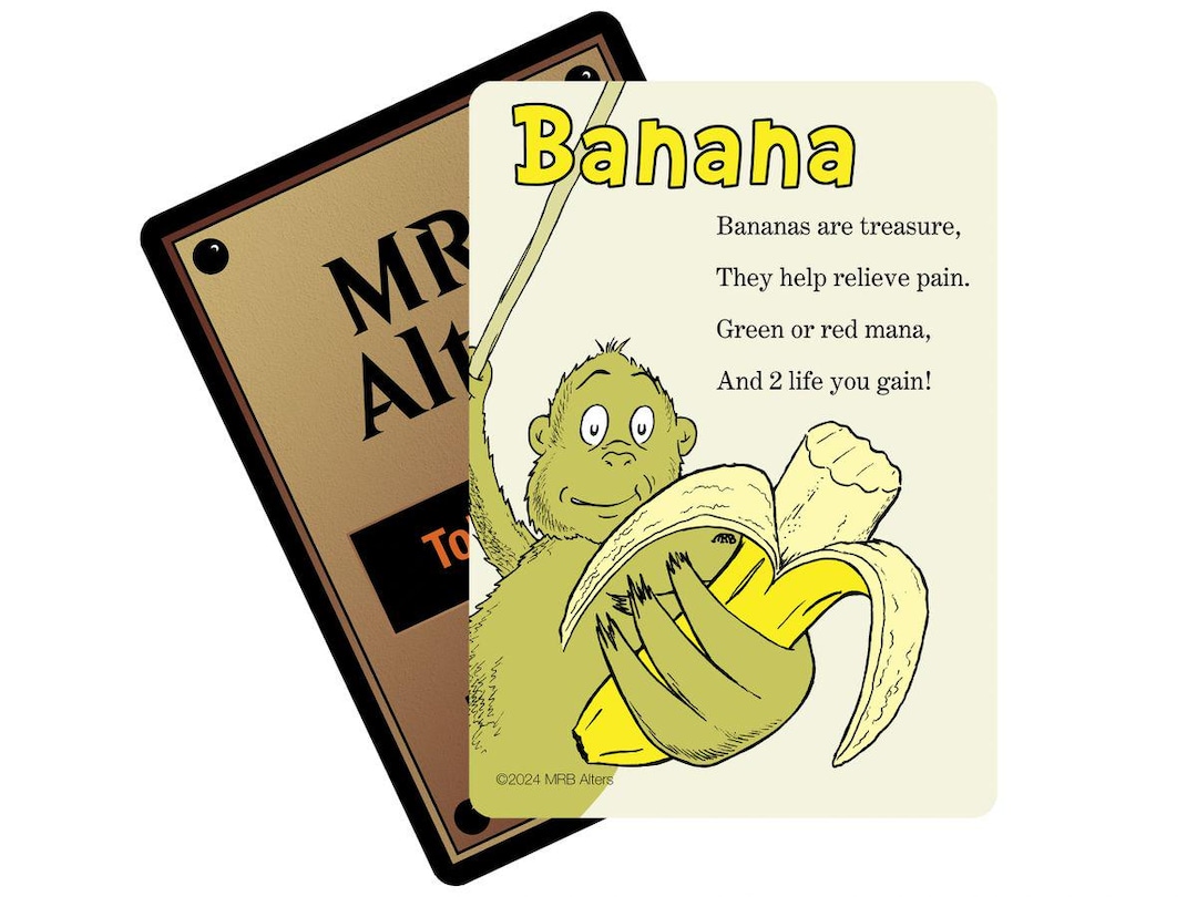 Whimsical Banana Token Cards for MTG Illustrated by MRB Alters, Foil or ...