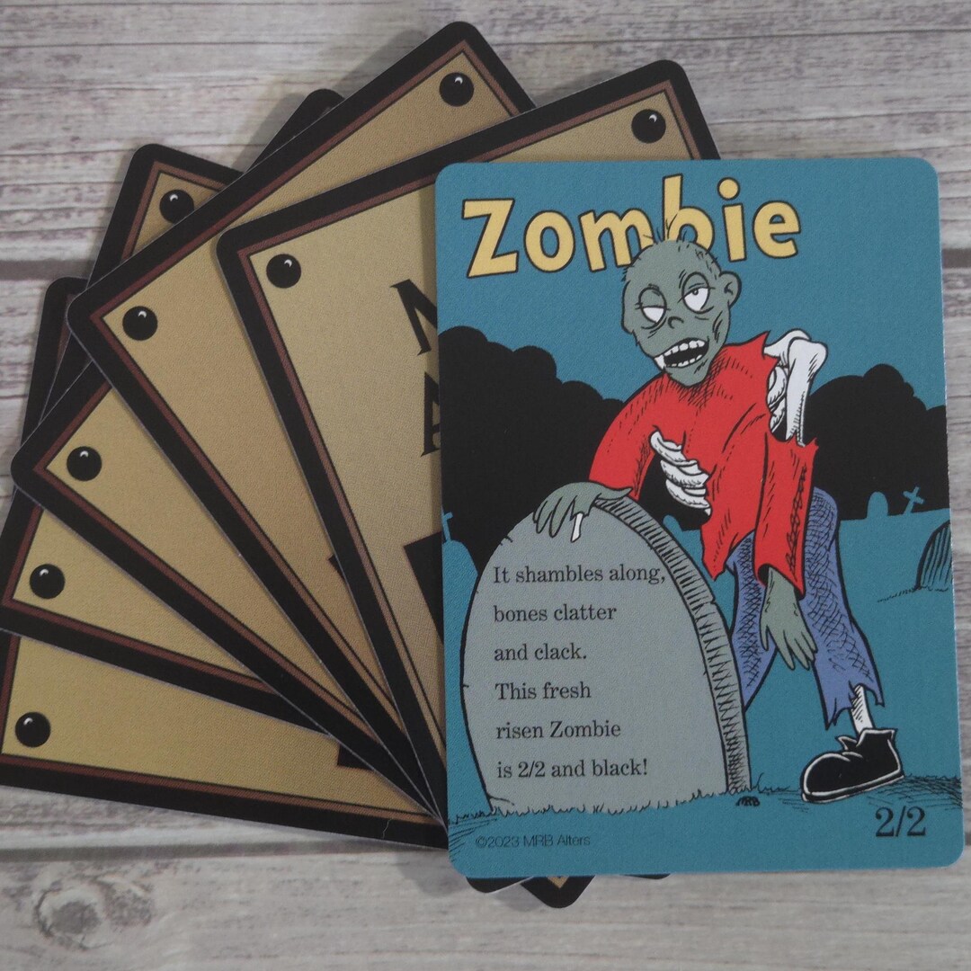 Whimsical Zombie Token Cards (gravestone) for MTG Illustrated by MRB ...