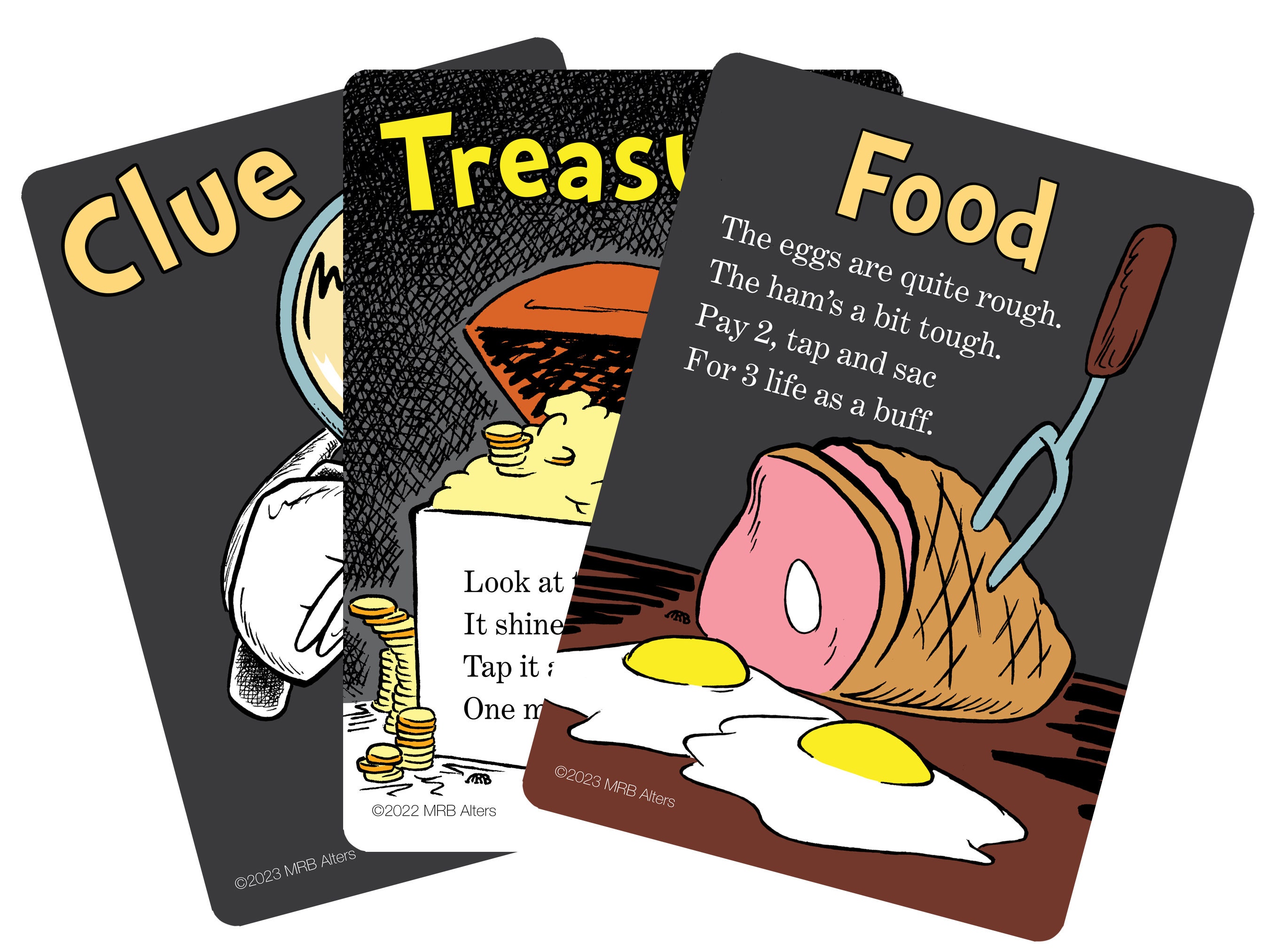 Whimsical Artifact Token Set for MTG Treasure Food Clue Proxy (foil ...