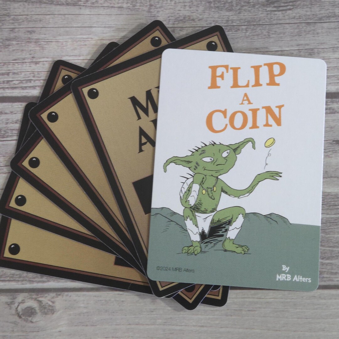 Whimsical Coin Flip Trigger Reminder Token for MTG Illustrated by MRB ...