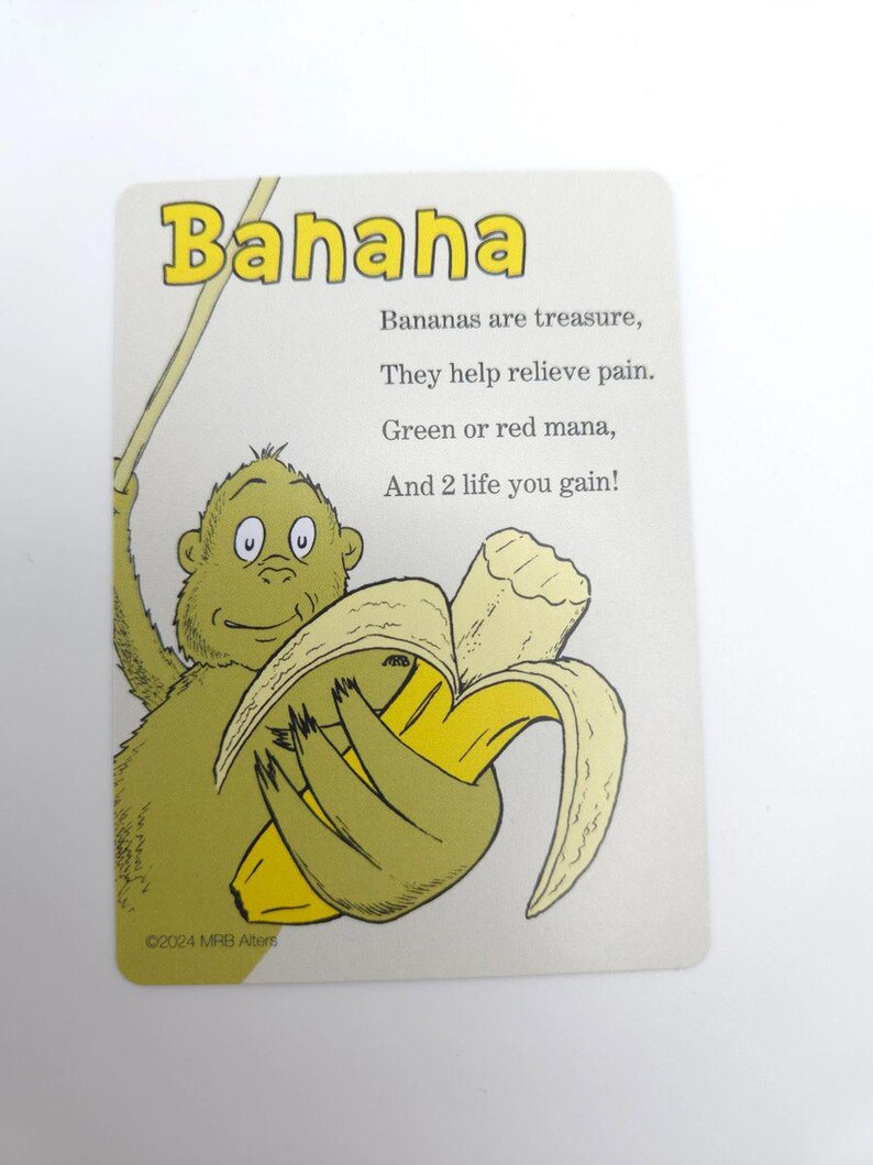 Whimsical Banana Token Cards for MTG Illustrated by MRB Alters, Foil or ...