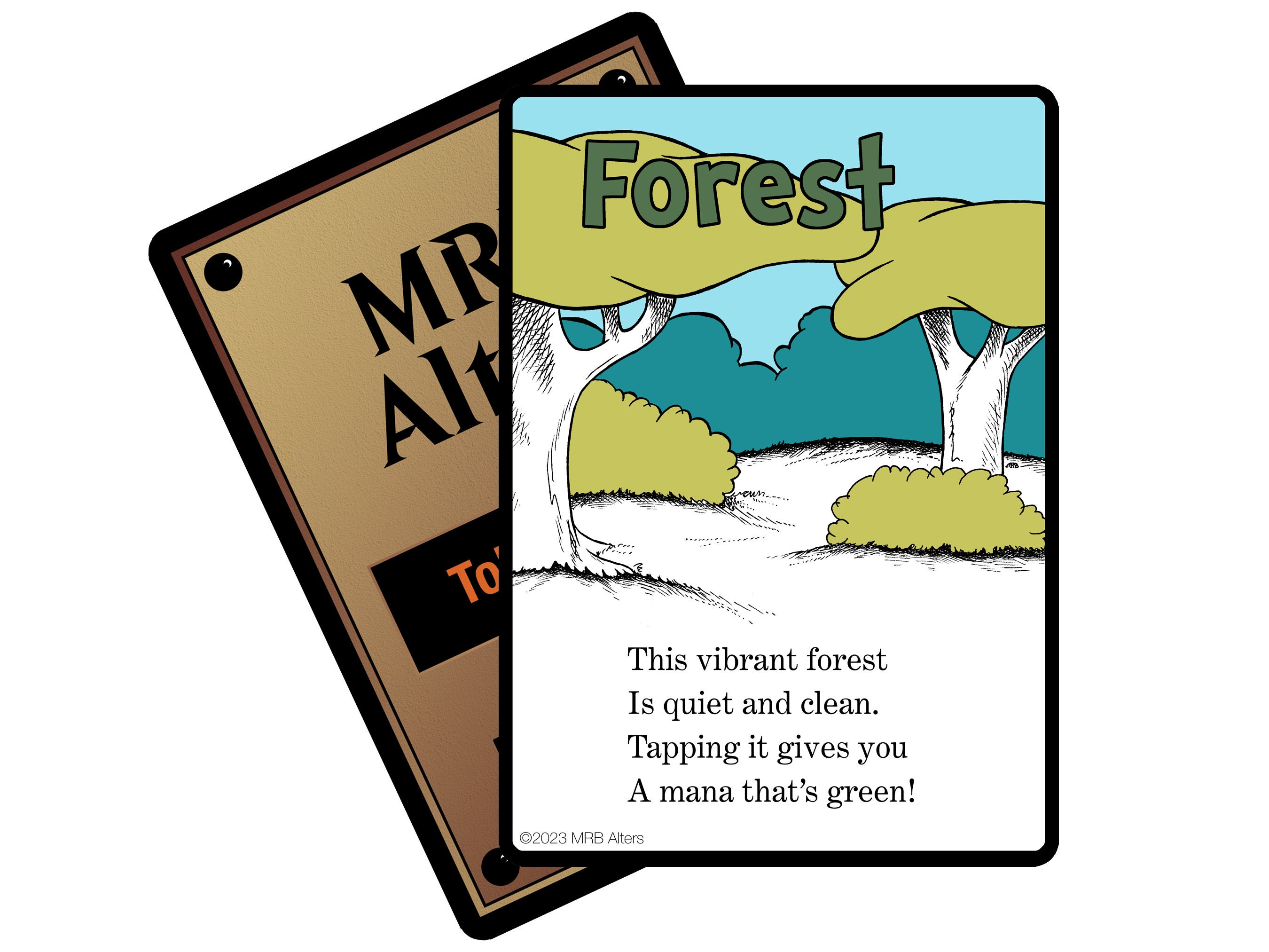 Mix And Match 15 Basic Lands Mtg Token Cards Illustrated By Mrb Alters Printed On Premium