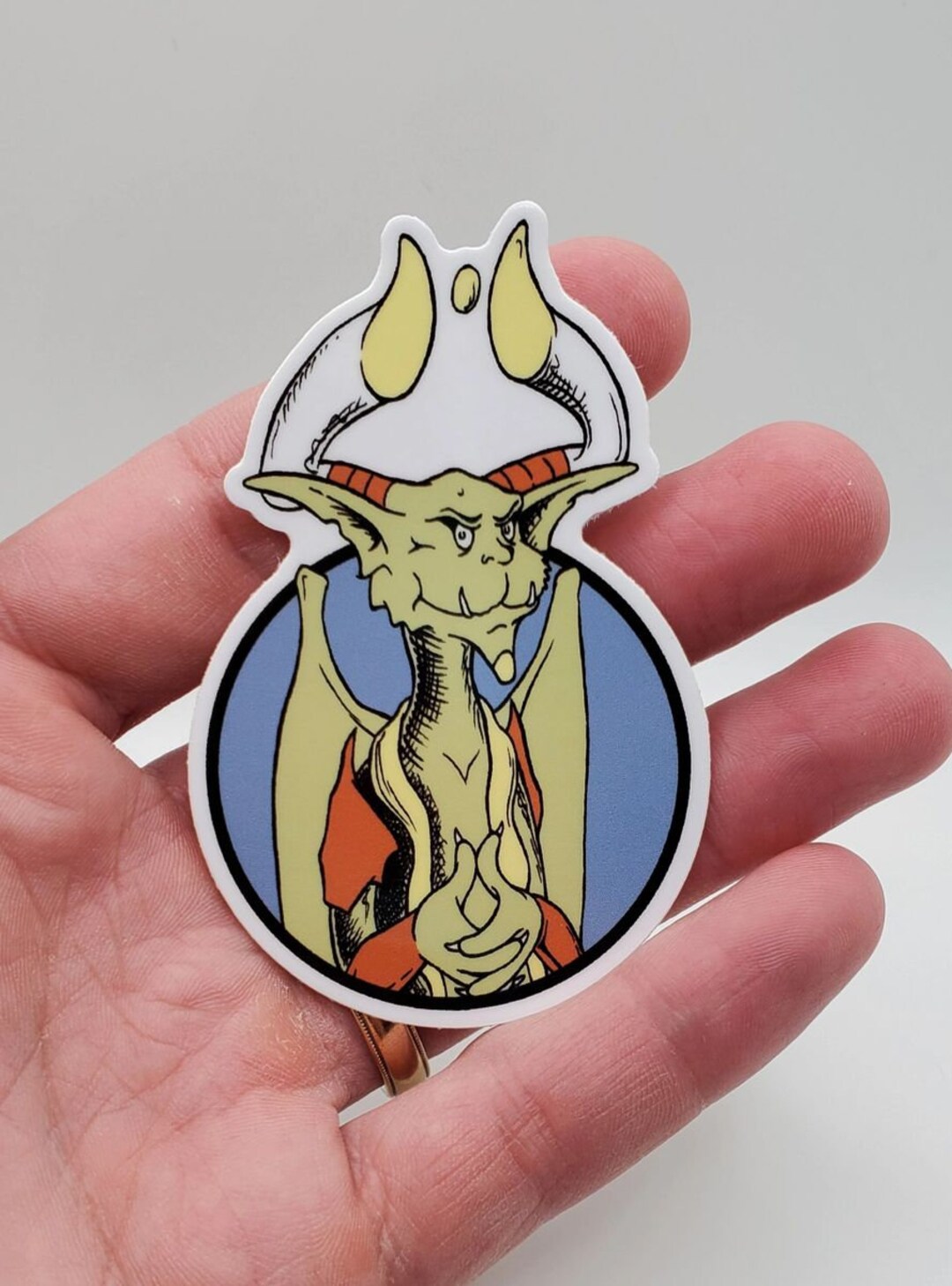 Whimsical Nicky Vinyl Sticker for Deck Boxes, Card Binders, and Water ...