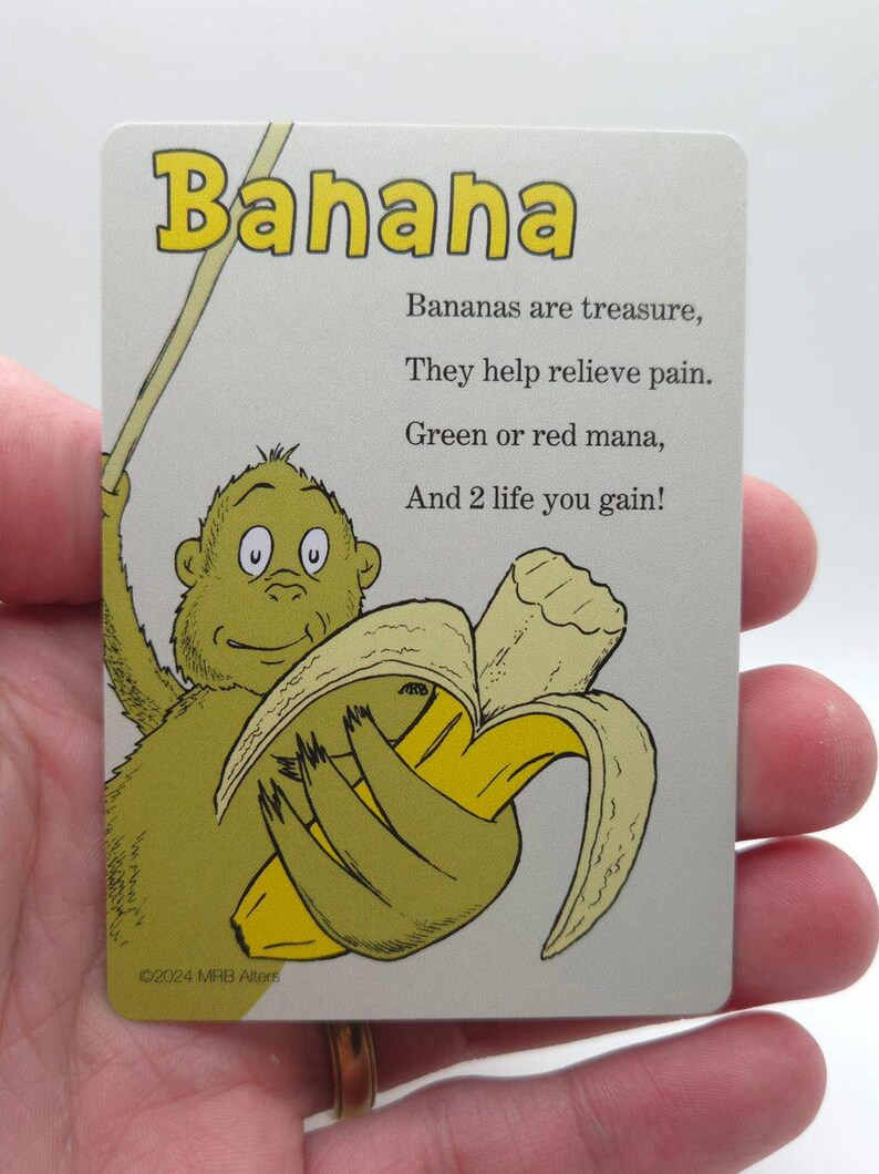 Whimsical Banana Token Cards for MTG Illustrated by MRB Alters, Foil or ...