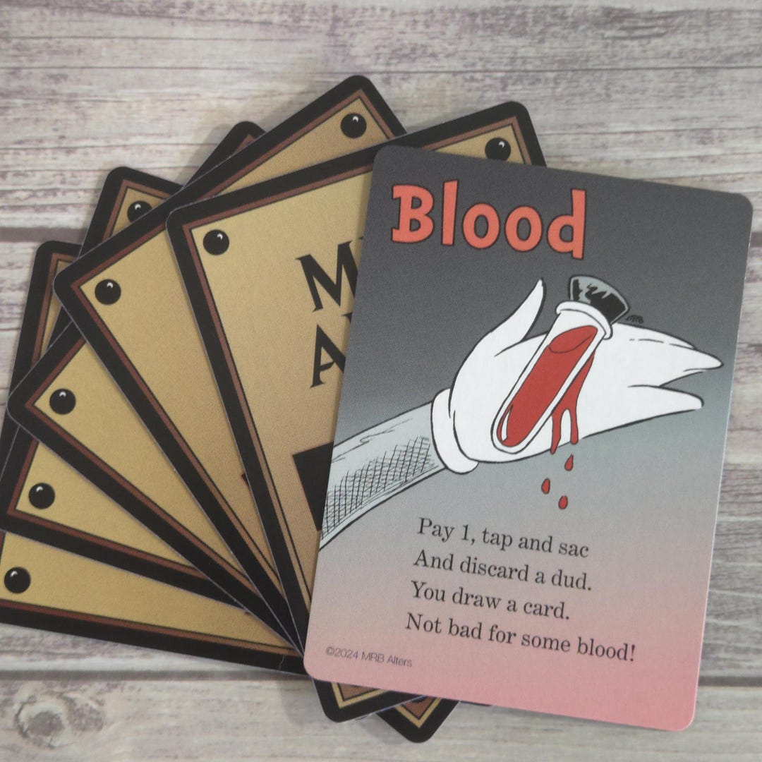 Whimsical Blood Token Cards for MTG Illustrated by MRB Alters, Foil or ...