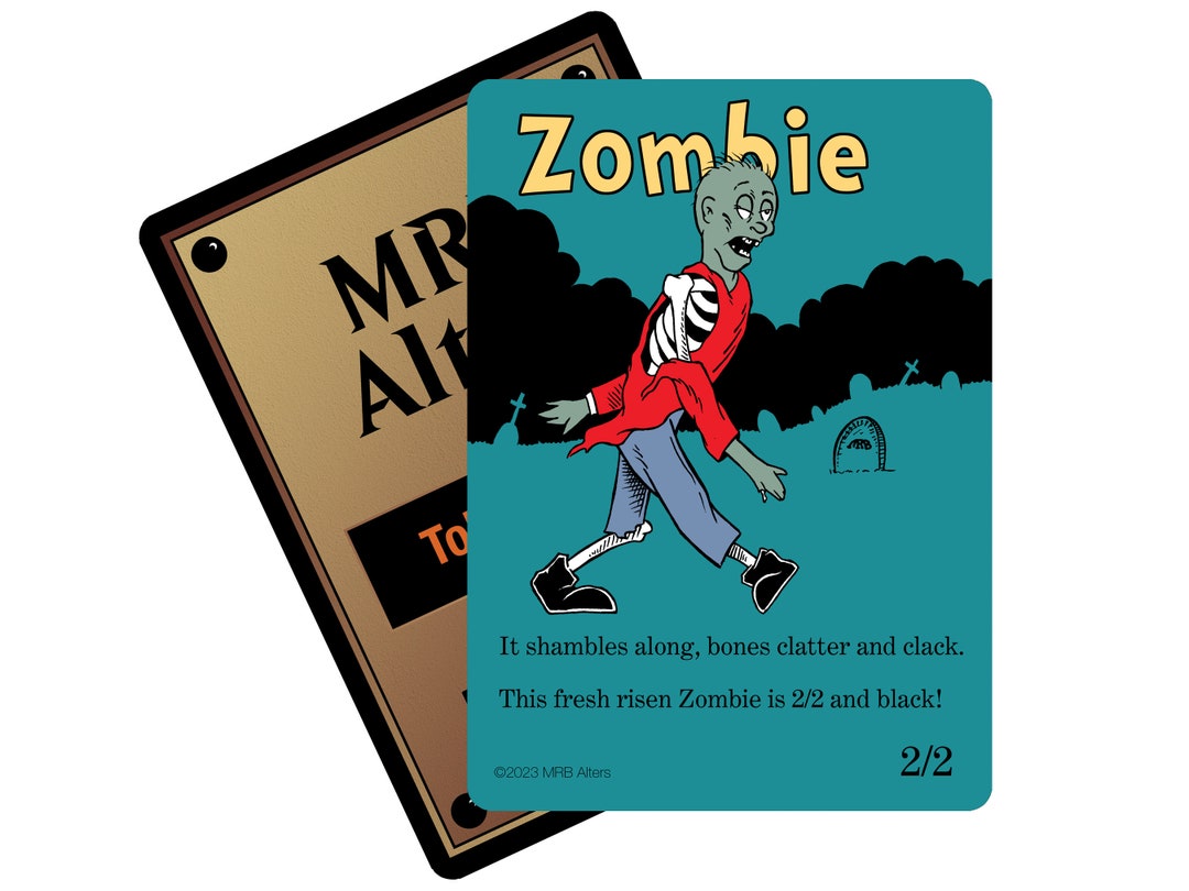 Whimsical Zombie Tokens (walking) Card for MTG Illustrated by MRB ...
