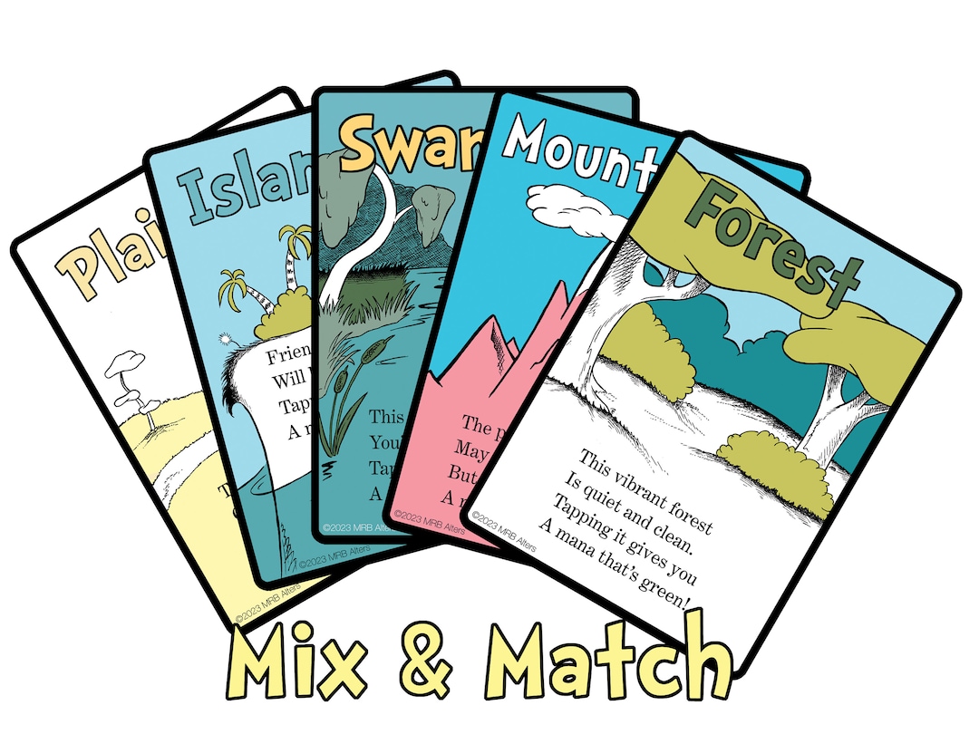 Mix and Match 15 Non-foil Whimsical Tokens for MTG Illustrated by MRB ...