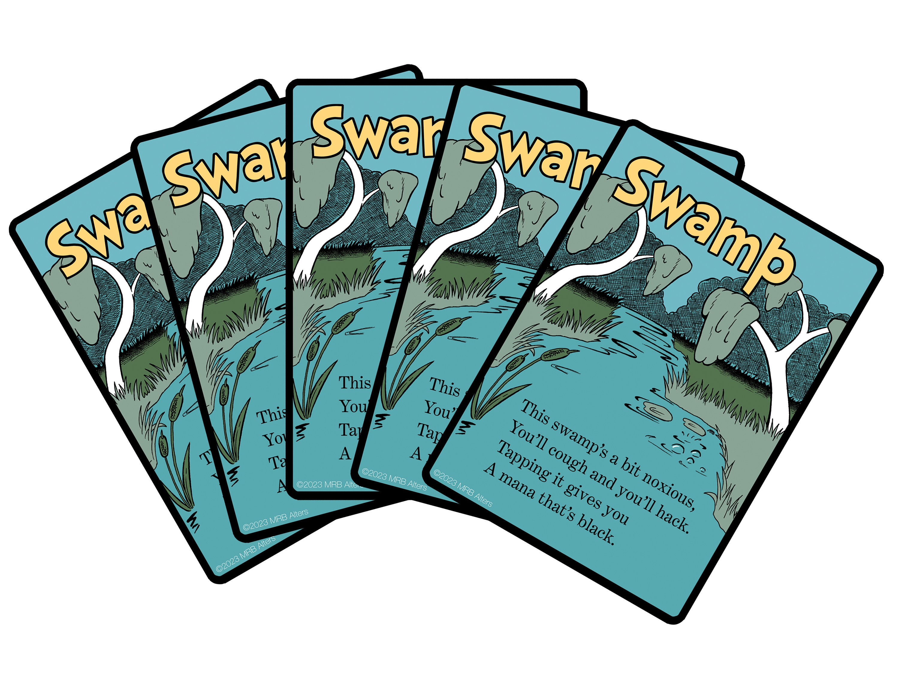 Whimsical Swamp Token Cards for MTG Illustrated by MRB Alters, Printed ...