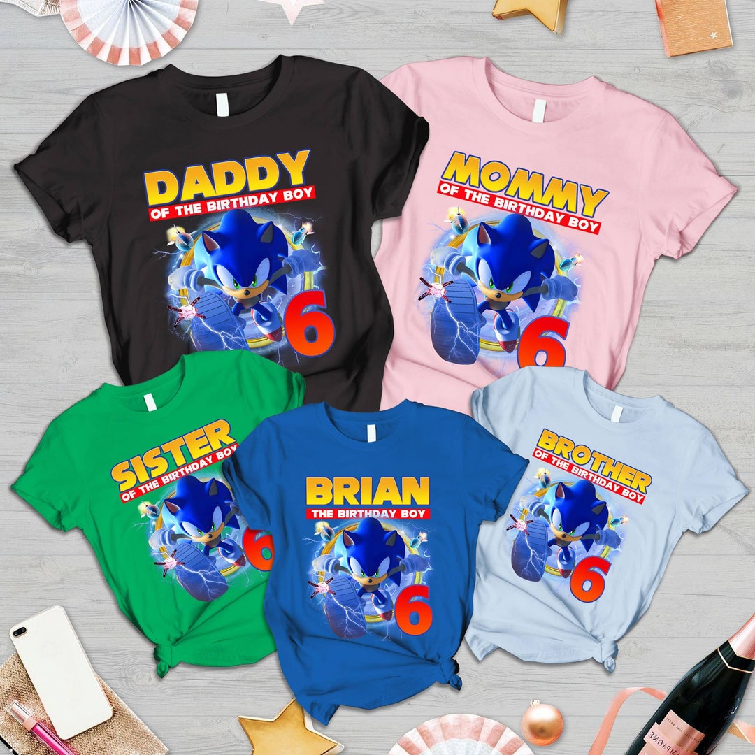 Personalized Sonic the Hedgehog Birthday Shirt Custom Sonic - Etsy