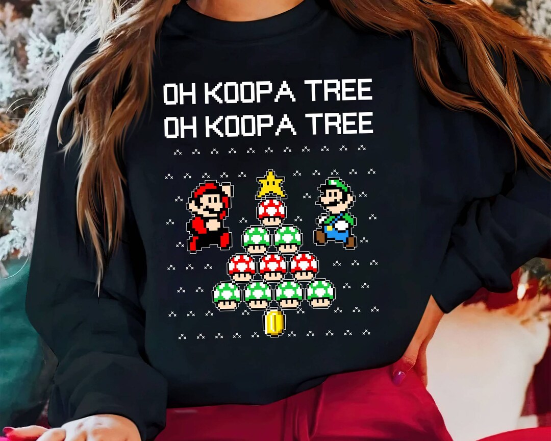 Super Mario Koopa Tree Goomba Ugly Christmas Sweater Super - Etsy