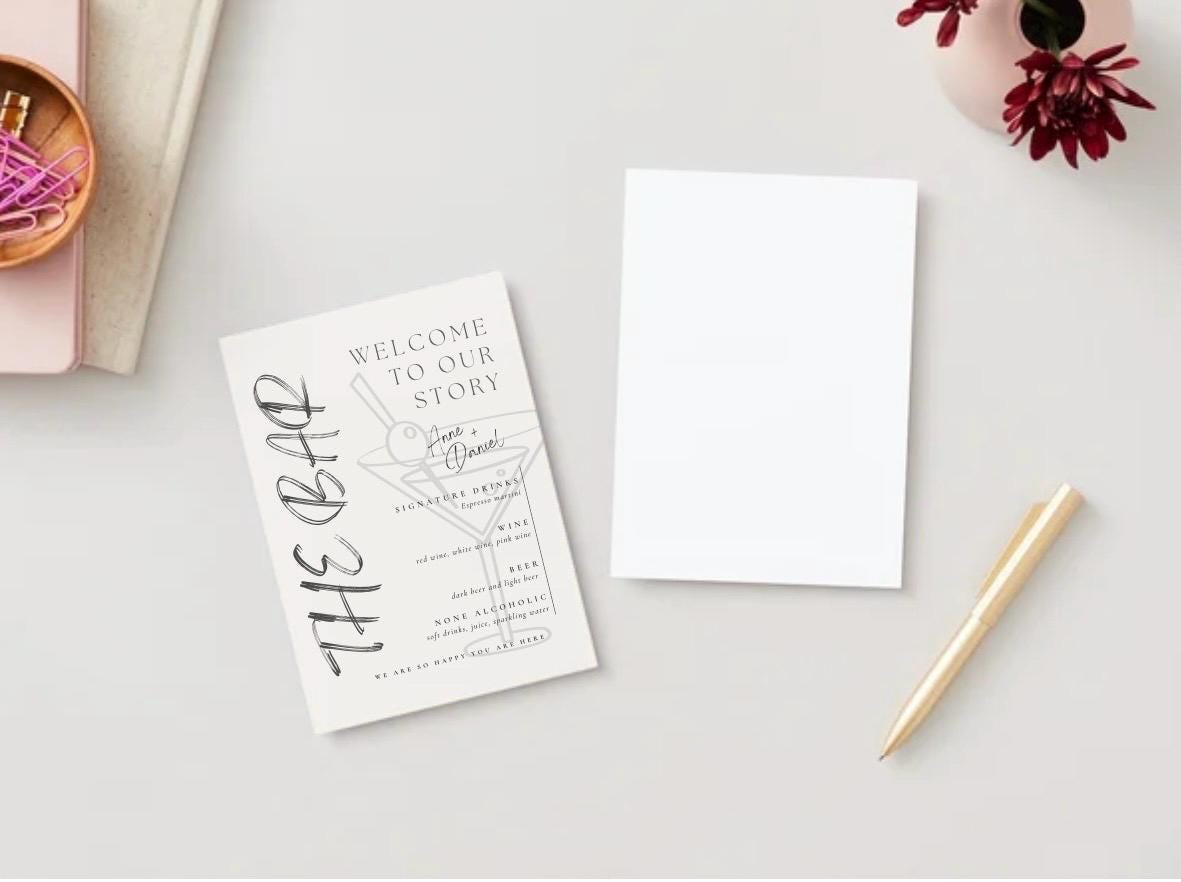 Editable Digital Bar Menu Poster | Signature Drinks Template for ...