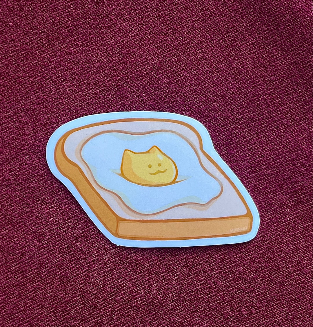 Cat Toast Sticker! - Etsy