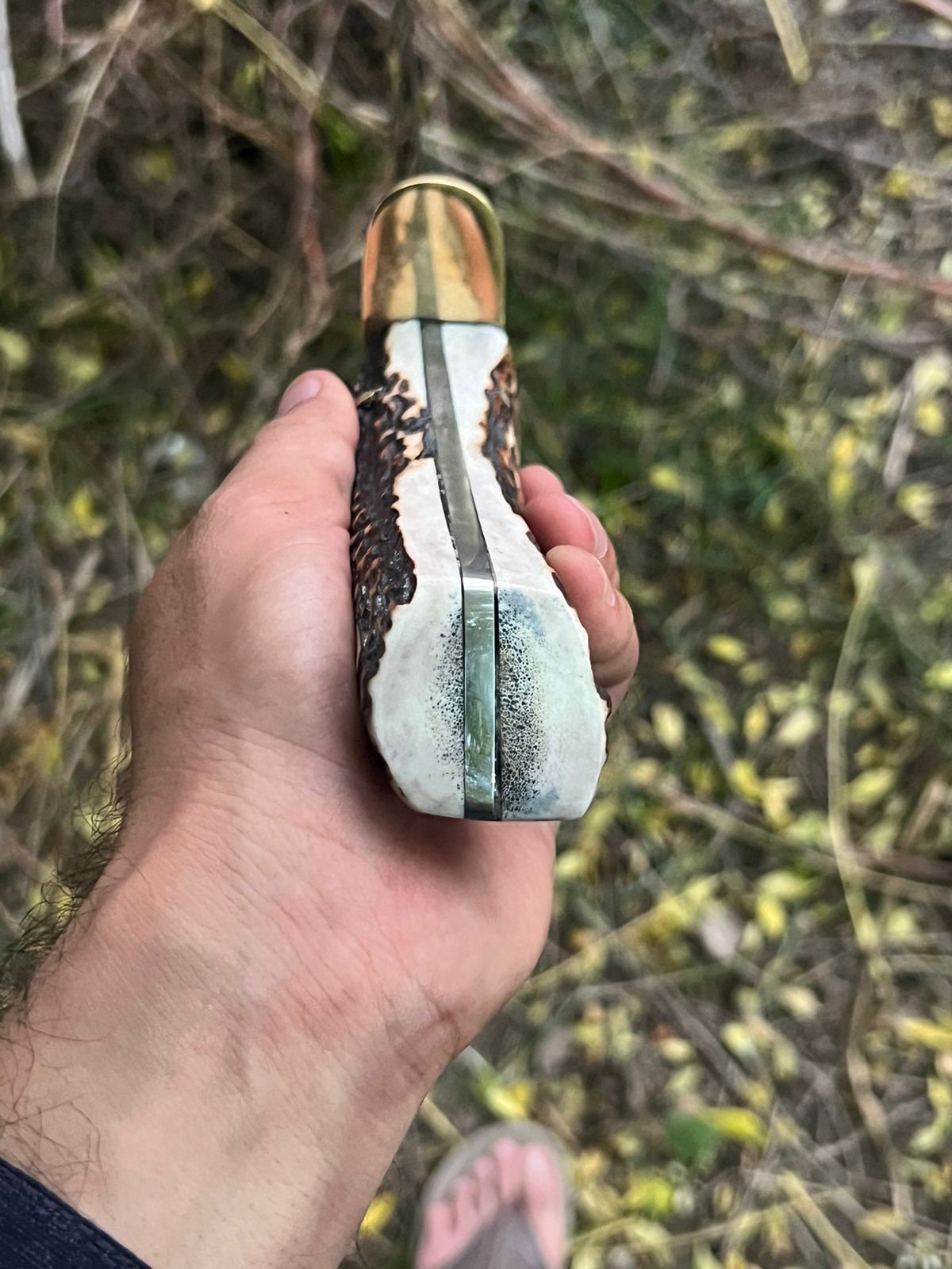 Handmade Hunting Bowie Knife ,stag Antler Full Tang Bowie Knife ,mirror ...