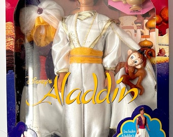 Disney Mattel Aladdin Prince Ali Jasmine Barbie Dolls 3 Lot 12 Vintage ...