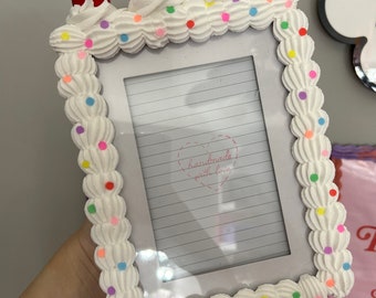 Fake Cake Photo Frame White With Colorful Sprinkles 4x6 / 5x7 / 8x10 - Etsy