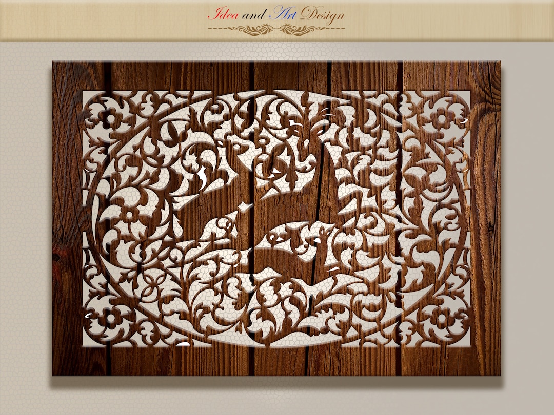 Laser-cut Wall Art, Wood Wall Plaque, Decorative Painting, Interior ...