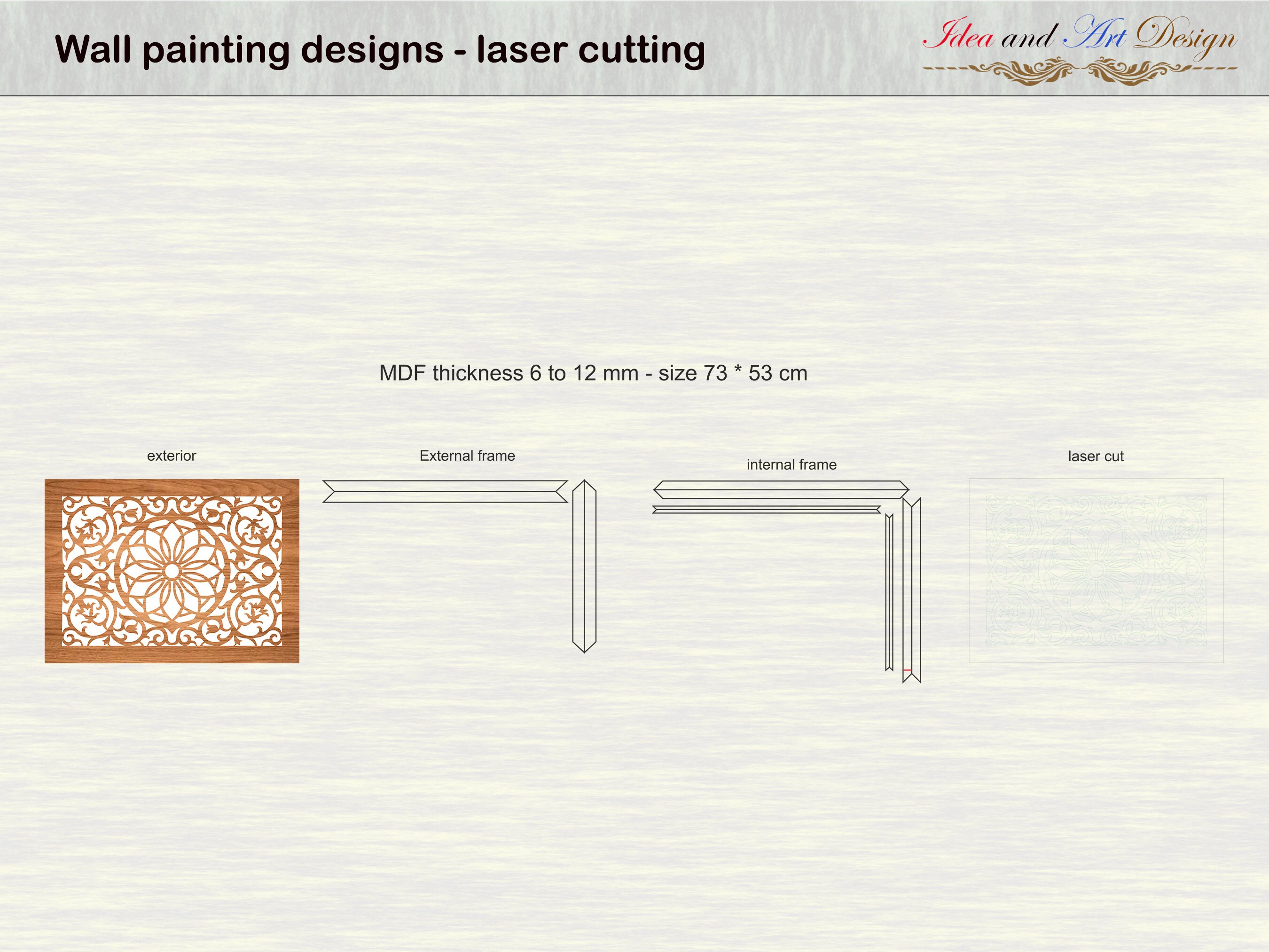 Laser-cut Wall Art, Wood Wall Plaque, Decorative Painting, Interior ...