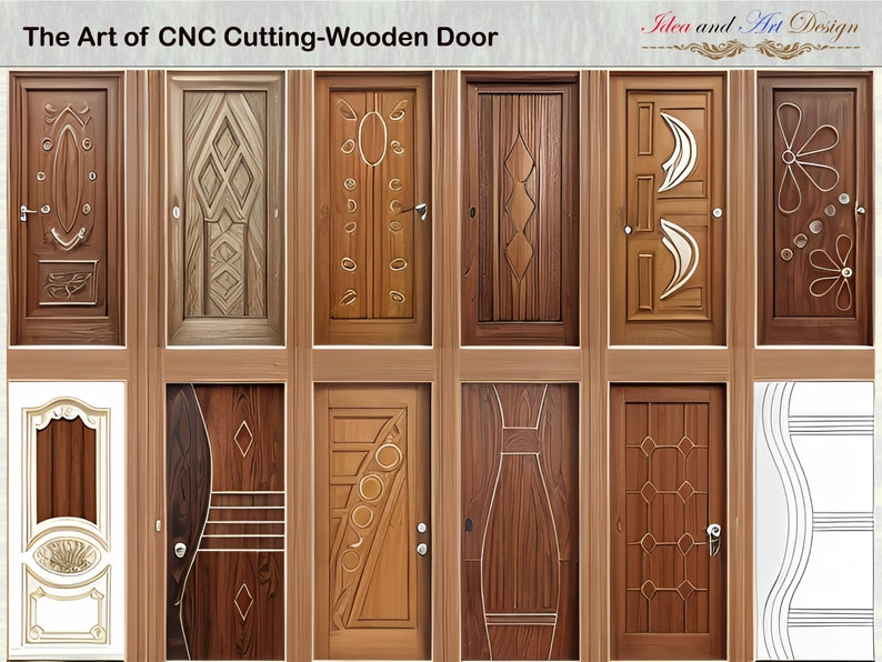 CNC Designs for Wooden Doors, Door Outline Cut File, Door Clipart, CNC ...