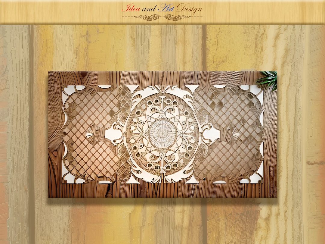 Laser-cut Wall Art, Wood Wall Plaque, Decorative Painting, Interior ...
