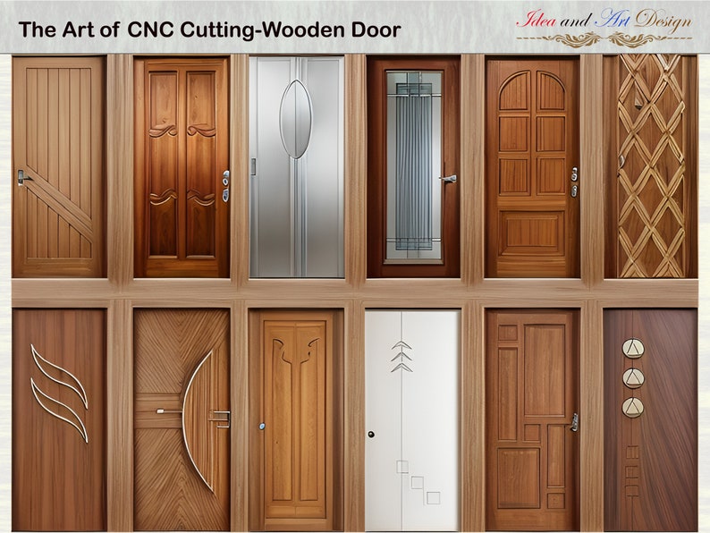 CNC Designs for Wooden Doors, Door Outline Cut File, Door Clipart, CNC ...