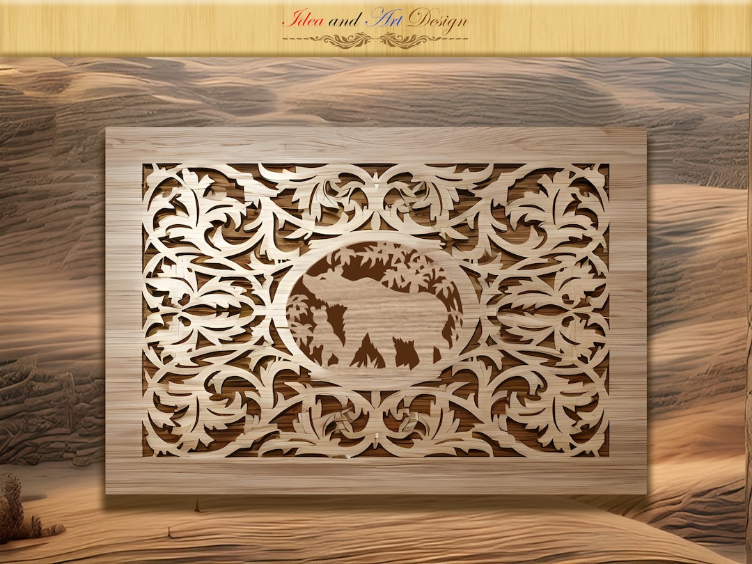 Laser-cut Wall Art, Wood Wall Plaque, Decorative Painting, Interior ...