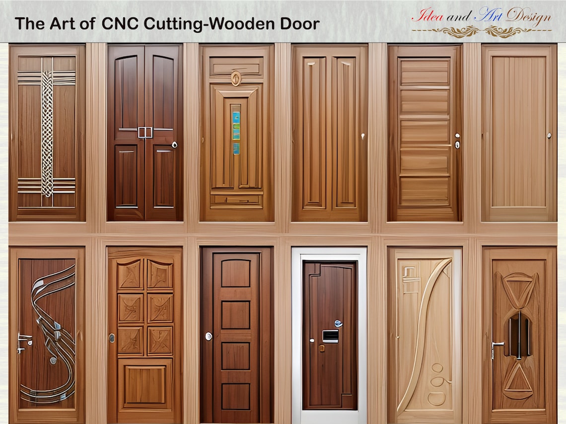 CNC Designs for Wooden Doors, Door Outline Cut File, Door Clipart, CNC ...