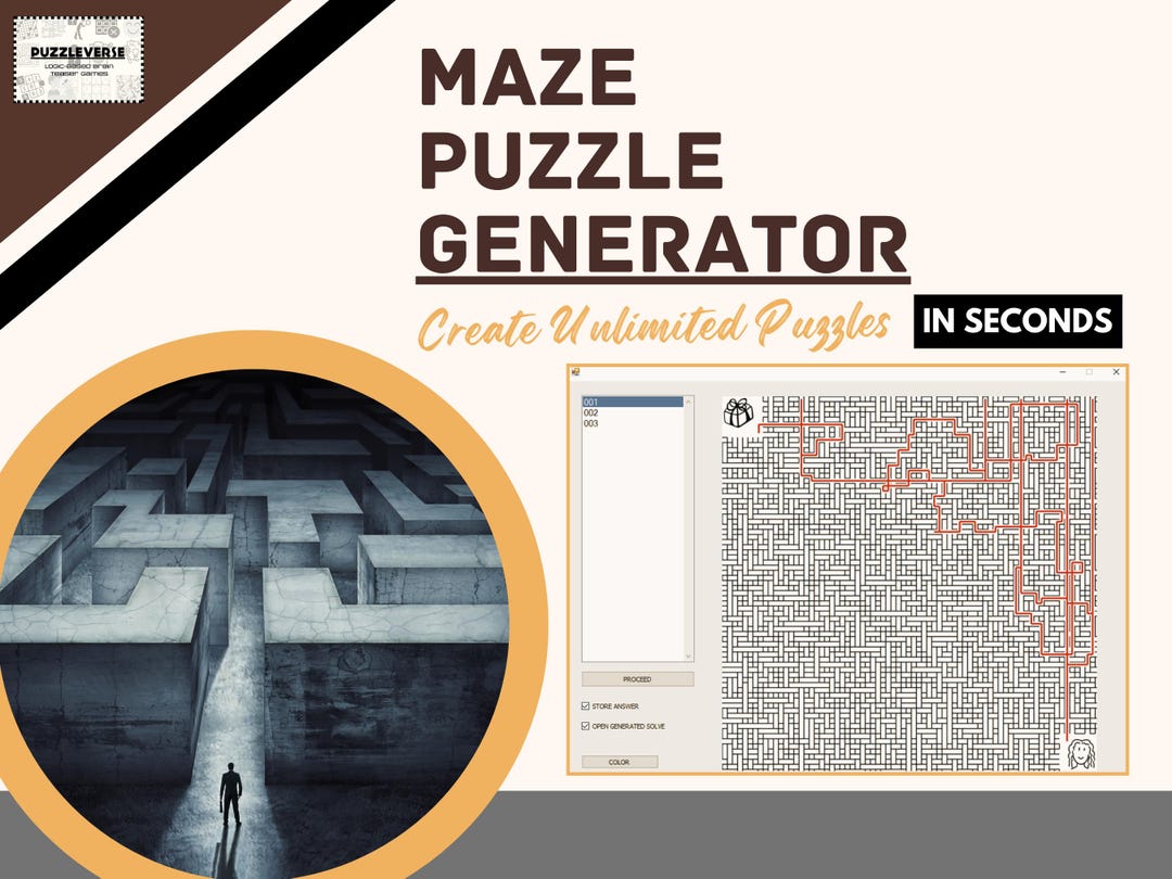 MAZE Puzzle Generator | Create Printable Mazes for KDP Books, Teachers ...