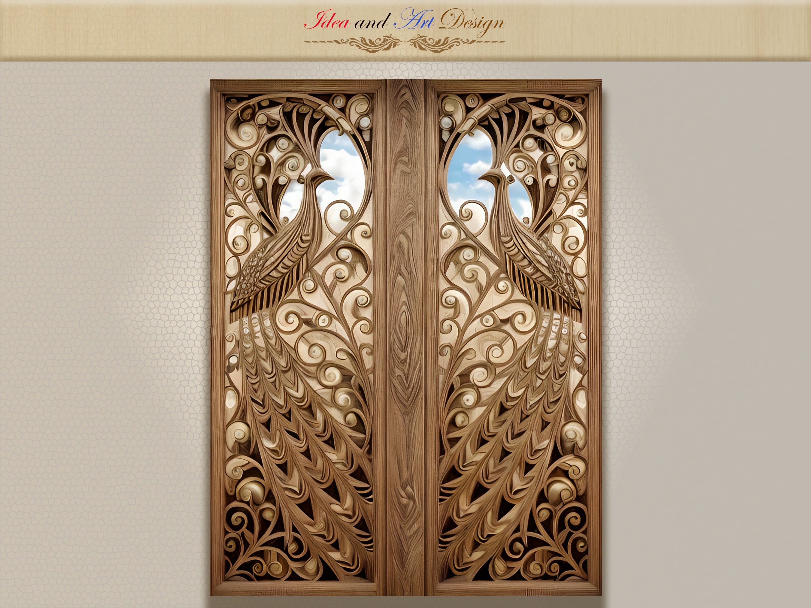 Laser-cut Wall Art, Wood Wall Plaque, Decorative Painting, Interior ...