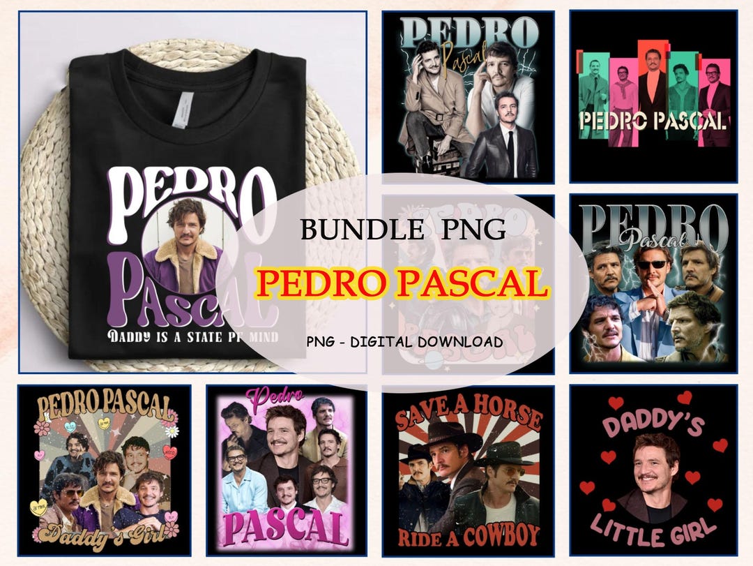 Bundle Pedro Pascal Png , Pedro Pascal Vintage Unisex Png, Actor Homage ...
