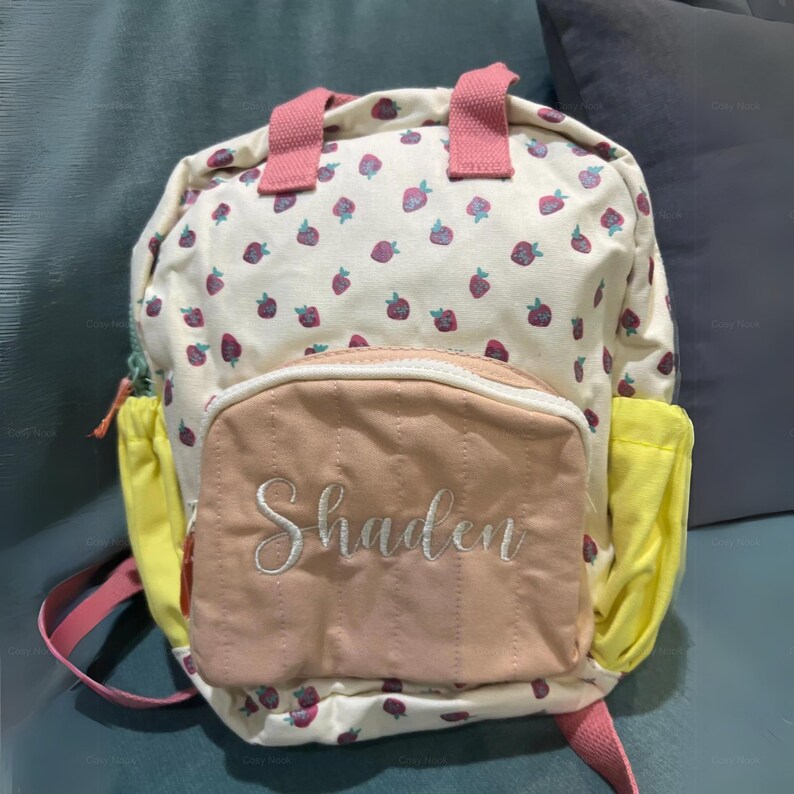 Personalized Embroidered Strawberry Kids Backpack Customized Children's ...