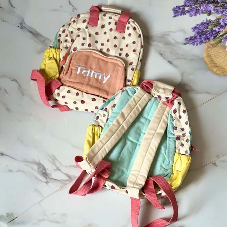 Personalized Embroidered Strawberry Kids Backpack Customized Children's ...