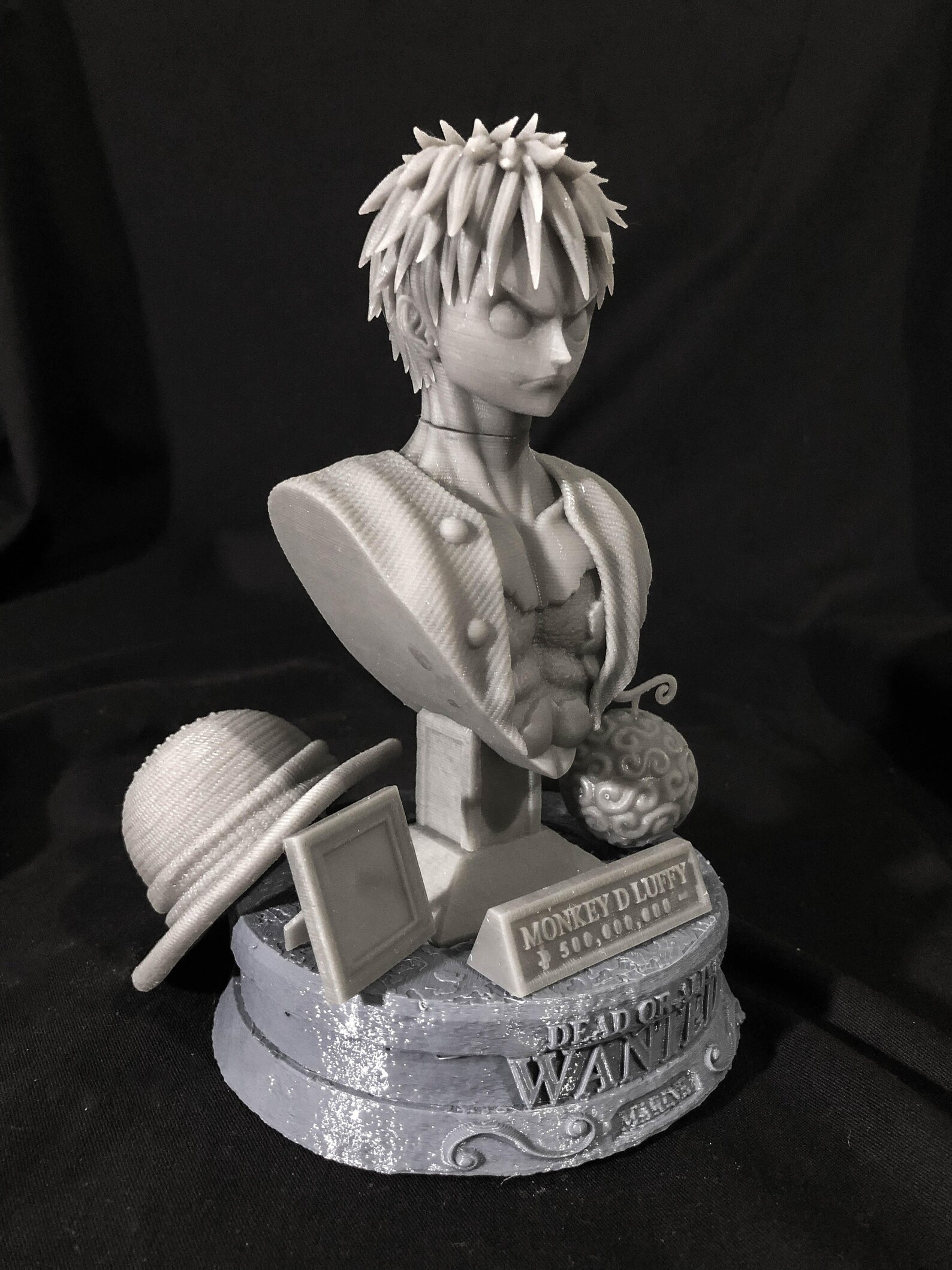 Monkey D Luffy Bust 3D Printed - Etsy