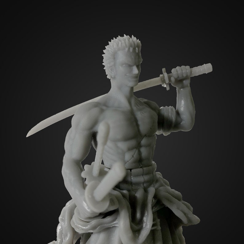 Roronoa Zoro Action Figure , One Piece Collectible , Paintable - Etsy