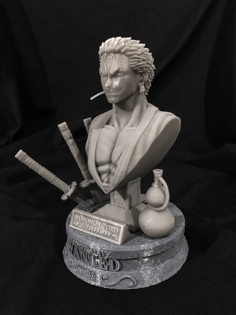 Roronoa Zoro Bust 3D Printed - Etsy