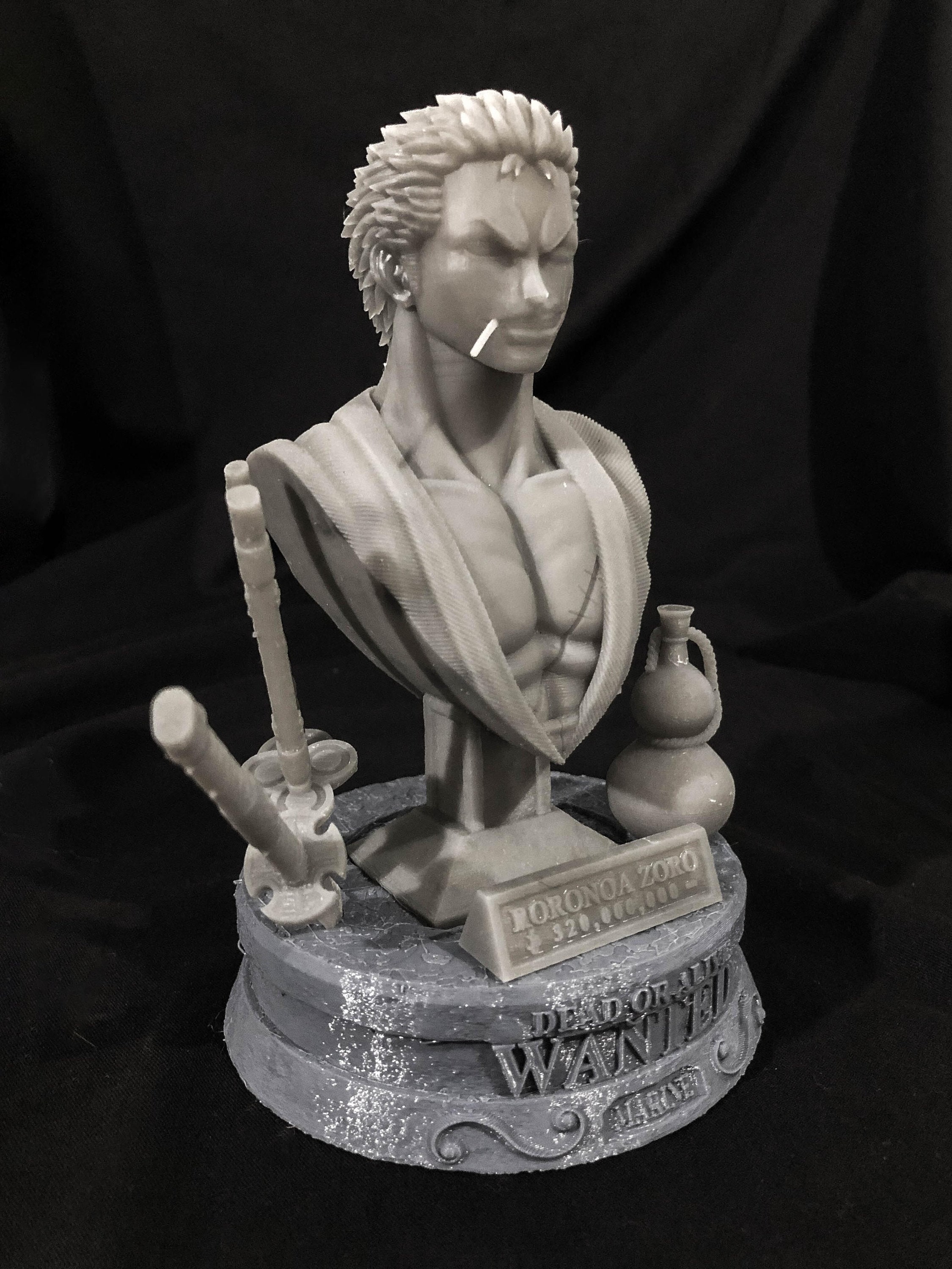 Roronoa Zoro Bust 3D Printed - Etsy