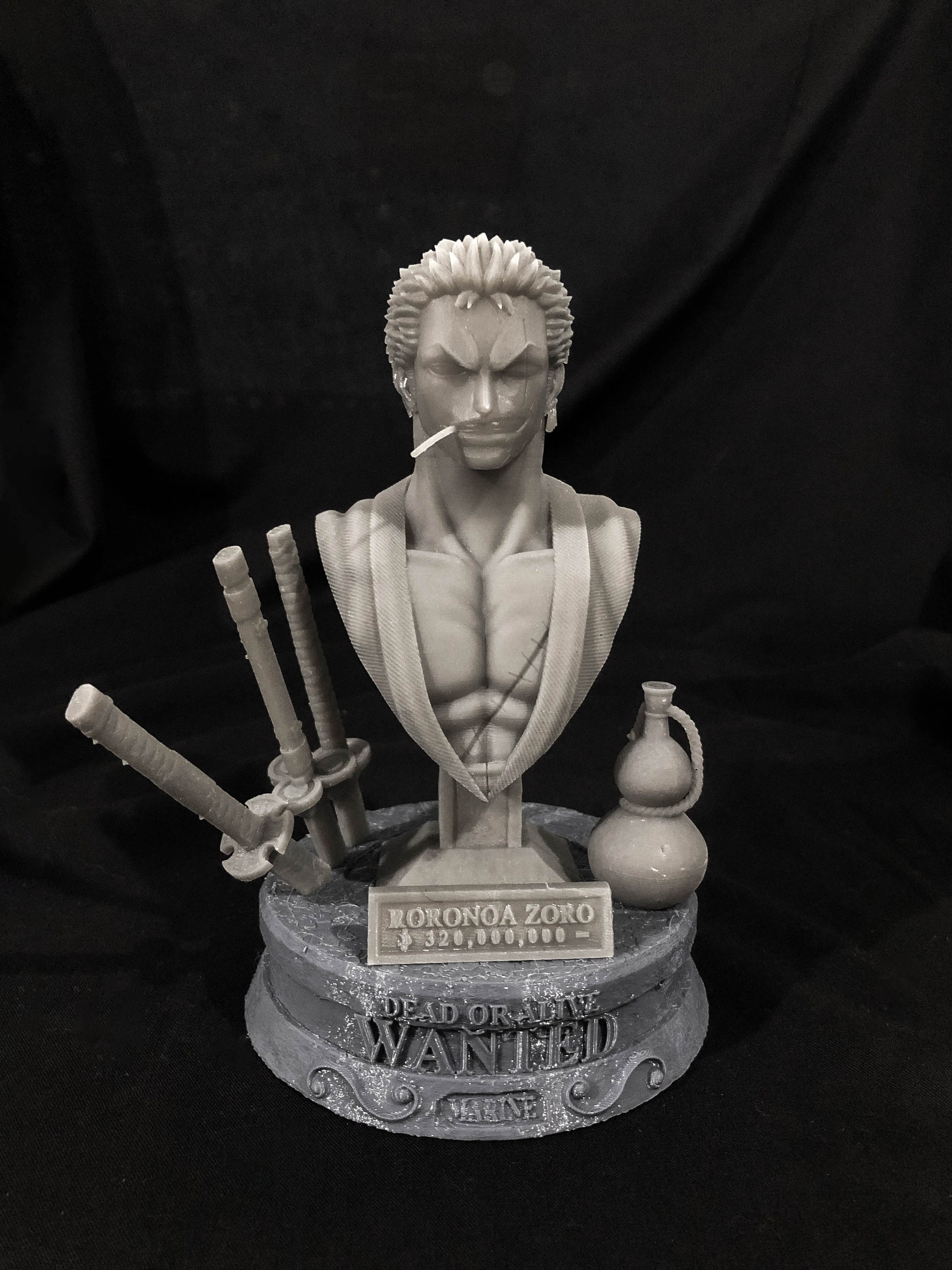 Roronoa Zoro Bust 3D Printed - Etsy