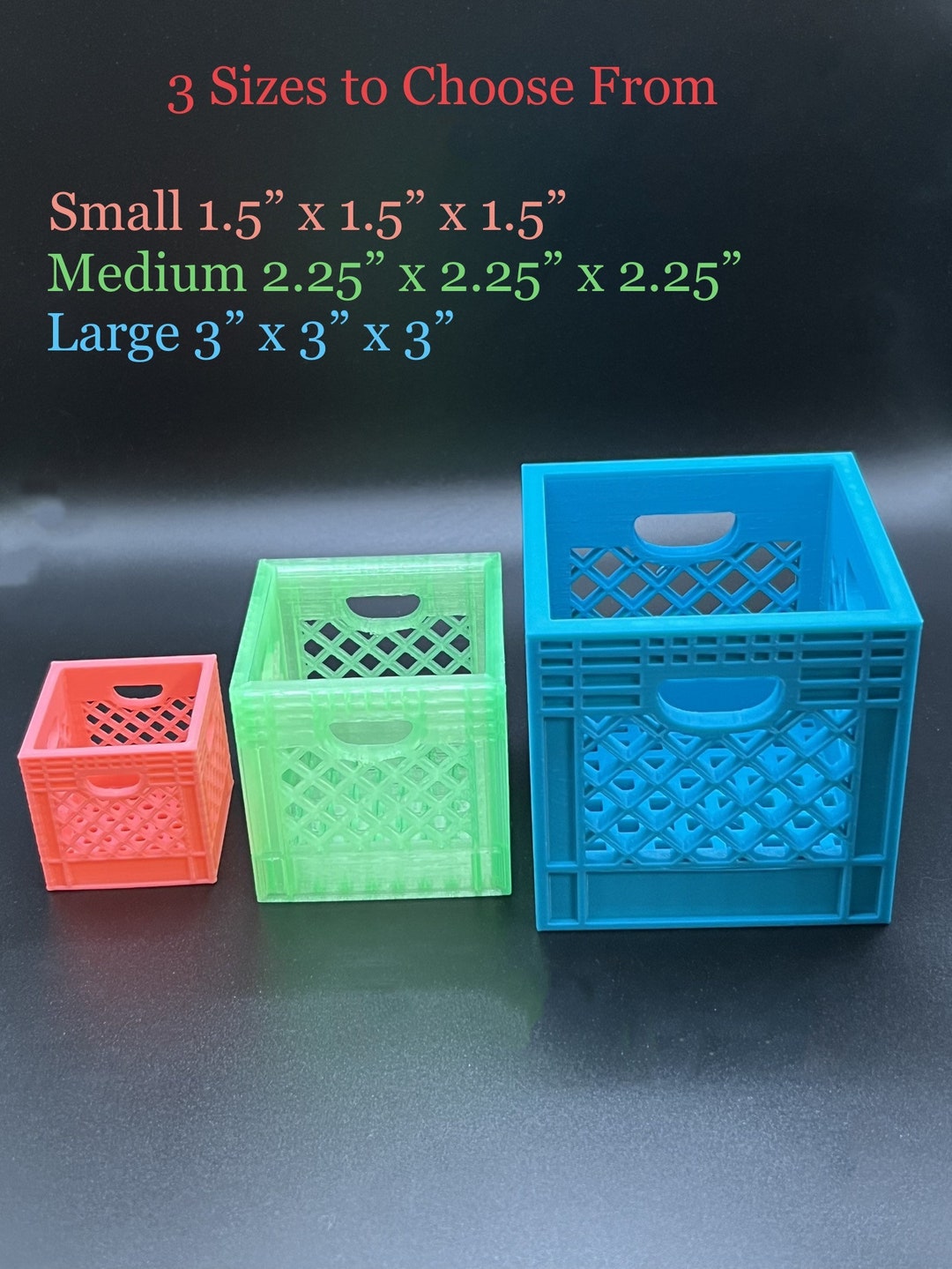 Mini Crate Organizer in Three Different Sizes Great for - Etsy