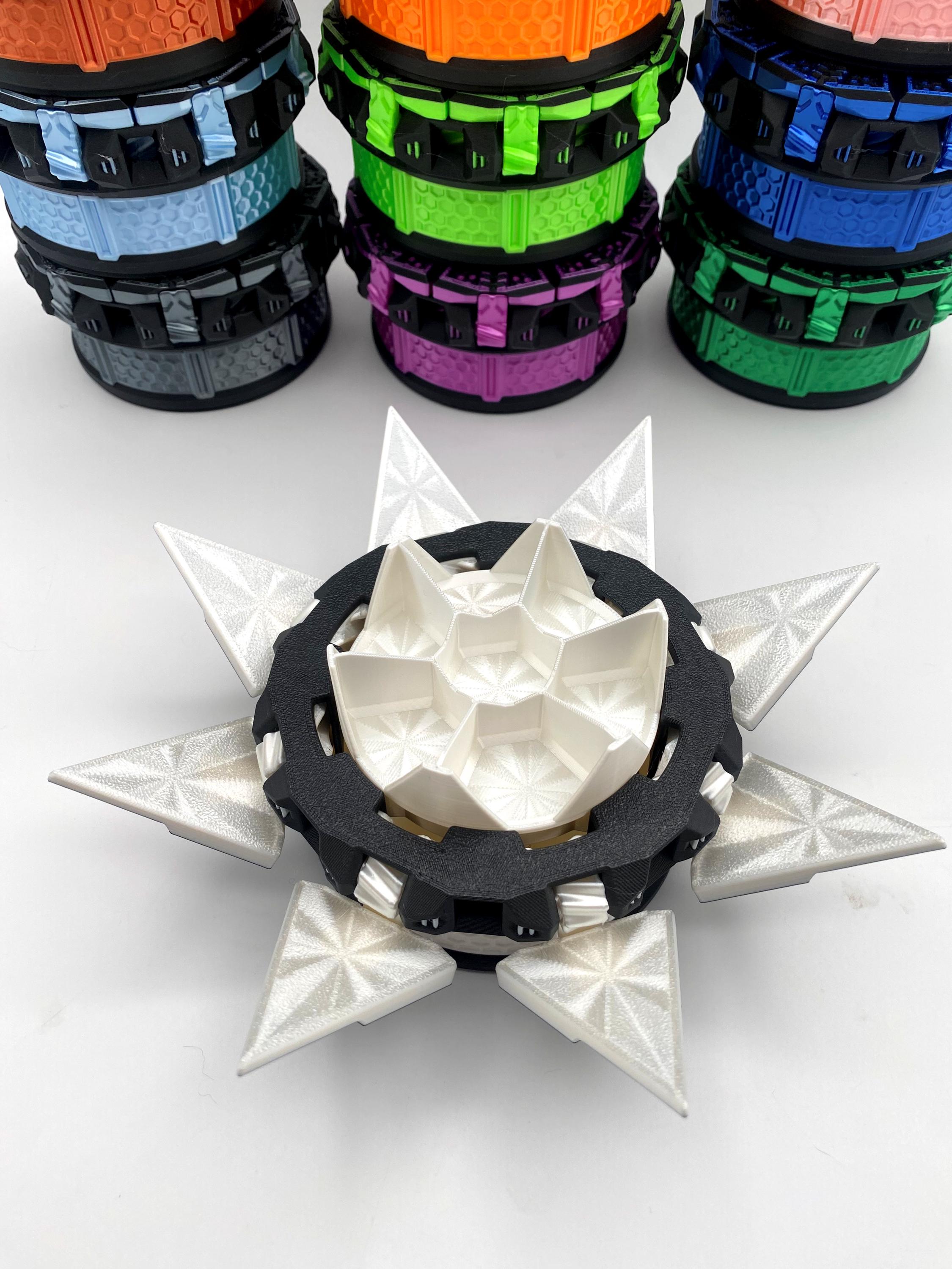 Tilting Doors Dice Set Box: 7-dice Holder in Metallic Colors - Etsy