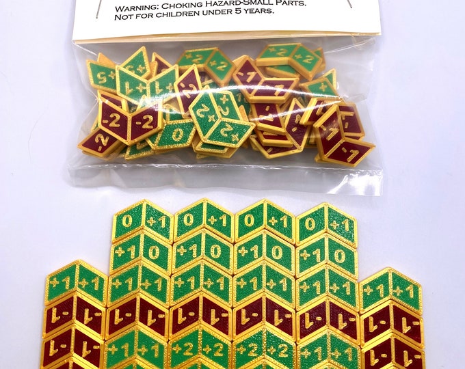 10 +1/-1 and 5 +2/-2 MTG Counters With Black Resin, Magic the Gathering ...