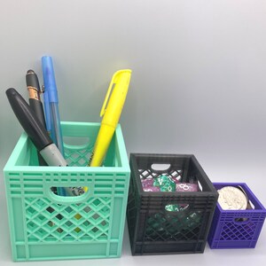 Mini Crate Organizer: 3D Printed PLA Storage, Multiple Colors - Etsy