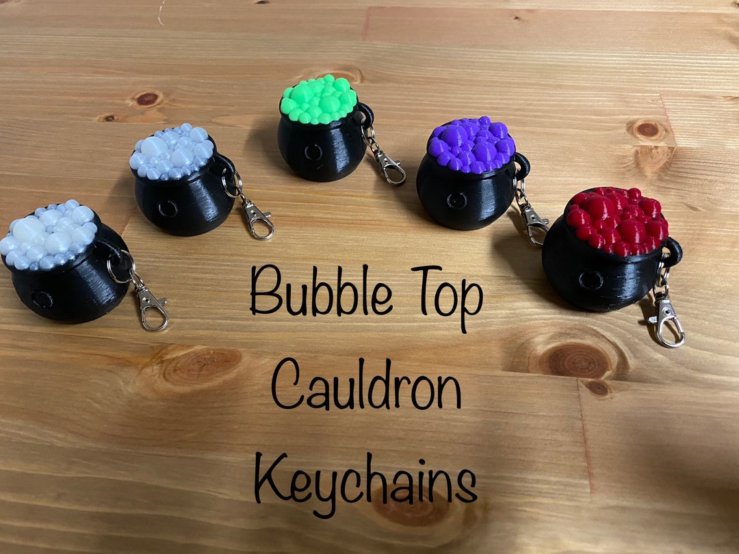 Bubble Top Cauldron Keychain, 3D Printed Halloween Gift - Etsy