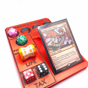 MTG Commander Tray: Damage, Life, Tax Tracker With Card Stand - Etsy
