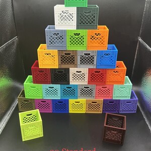 Mini Crate Organizer: 3D Printed PLA Storage, Multiple Colors - Etsy